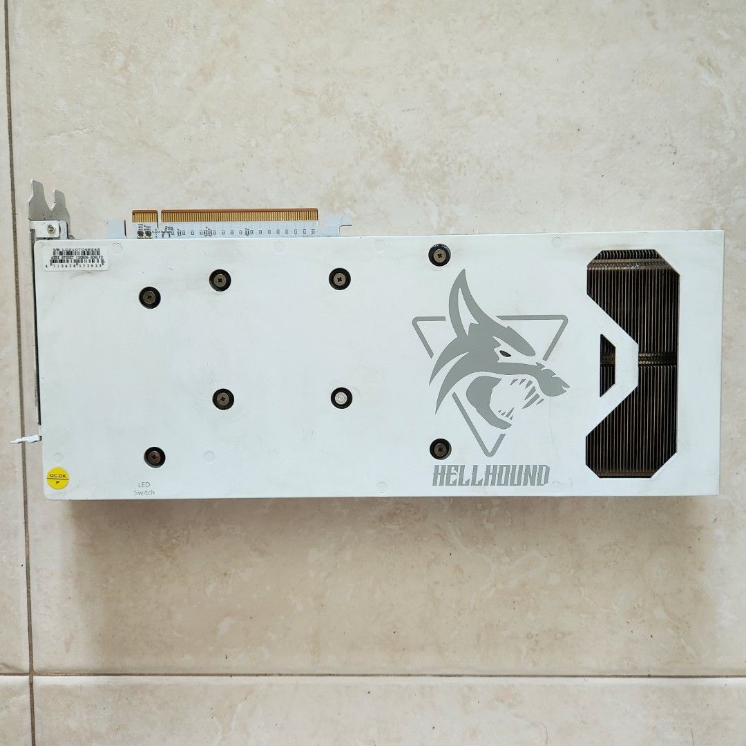 WHITE RX 6700 XT PowerColor Hellhound RX 6700XT RX6700XT Gaming GPU ...