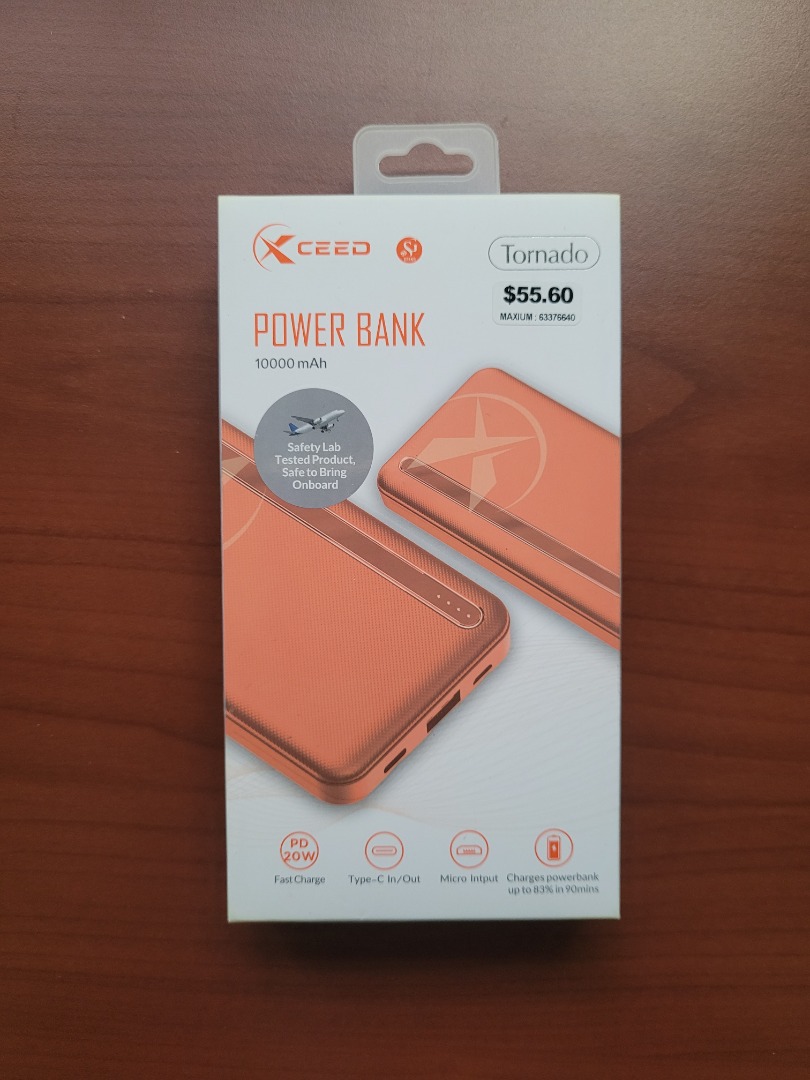 Xceed x Tornado 10000mAh power bank charger, Mobile Phones & Gadgets ...