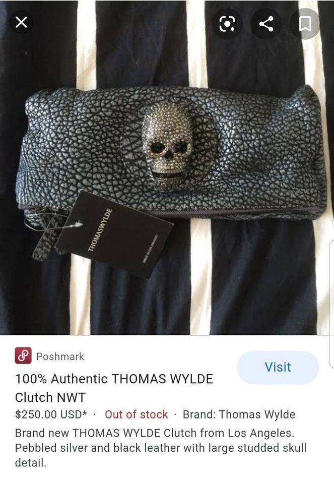 SUPER SALE !!!!100% AUTHENTIC!!! THOMAS WYLDE BOROLO SKULL FOLD OVER ...