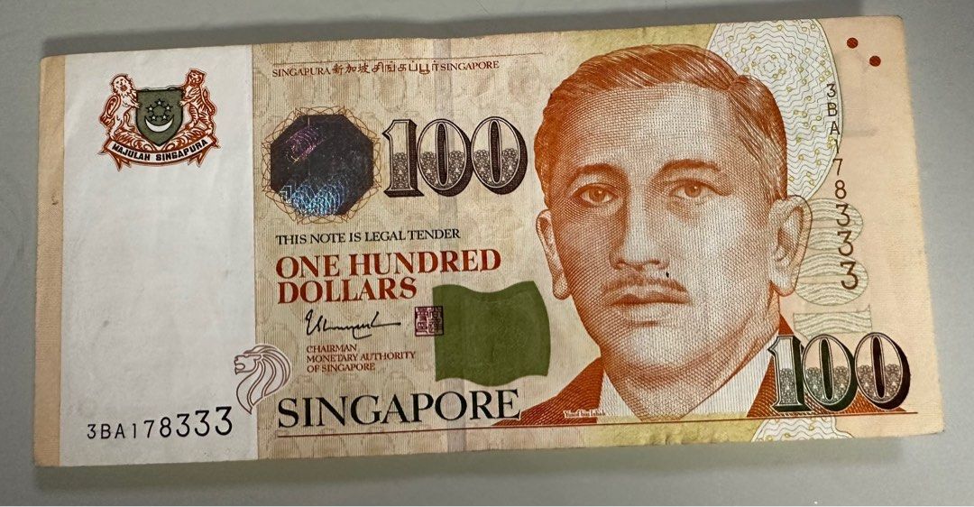 $100 note lucky number 8333, Hobbies & Toys, Memorabilia & Collectibles ...