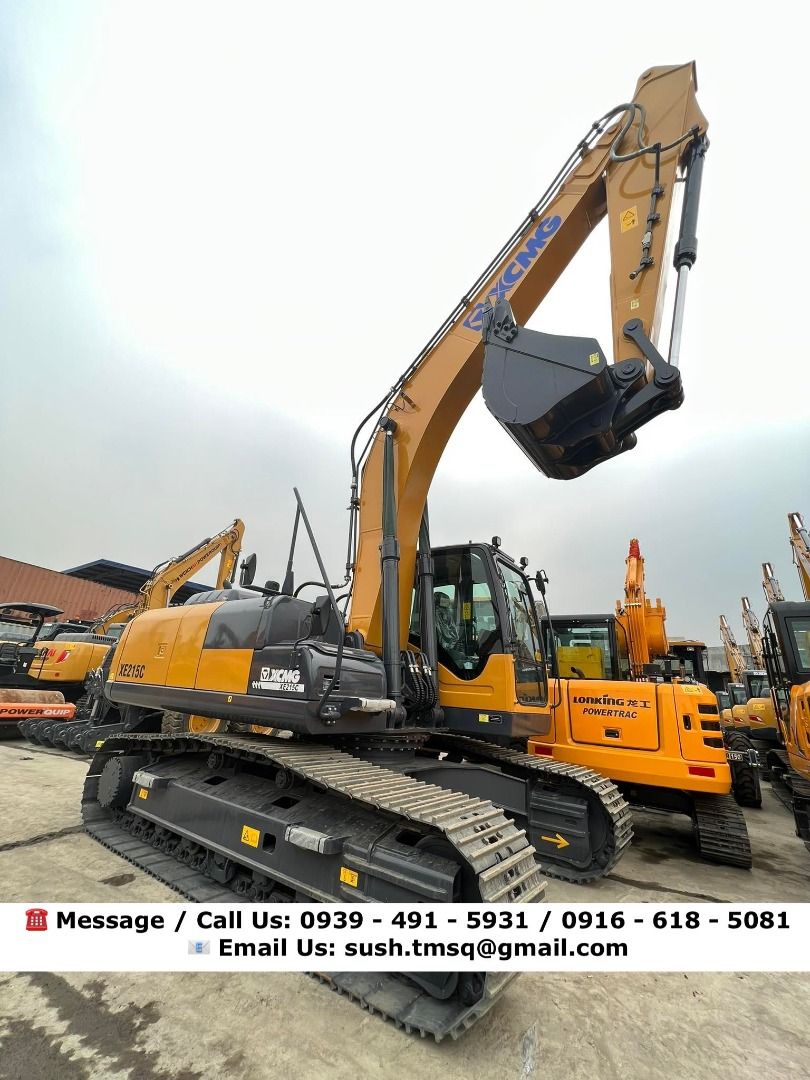 1 cubic hydraulic backhoe excavator with breaker line XCMG XE215c Isuzu ...