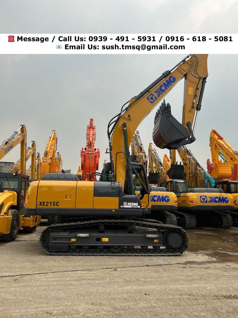 1 cubic hydraulic backhoe excavator with breaker line XCMG XE215c Isuzu ...