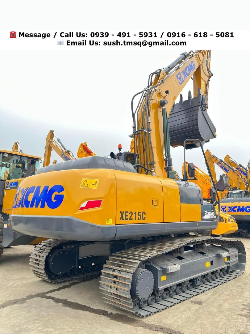 1 cubic hydraulic backhoe excavator with breaker line XCMG XE215c Isuzu ...