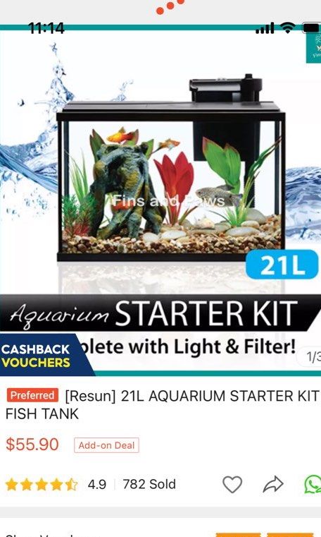 21 litre Resun fish tank, Pet Supplies, Homes & Other Pet Accessories ...