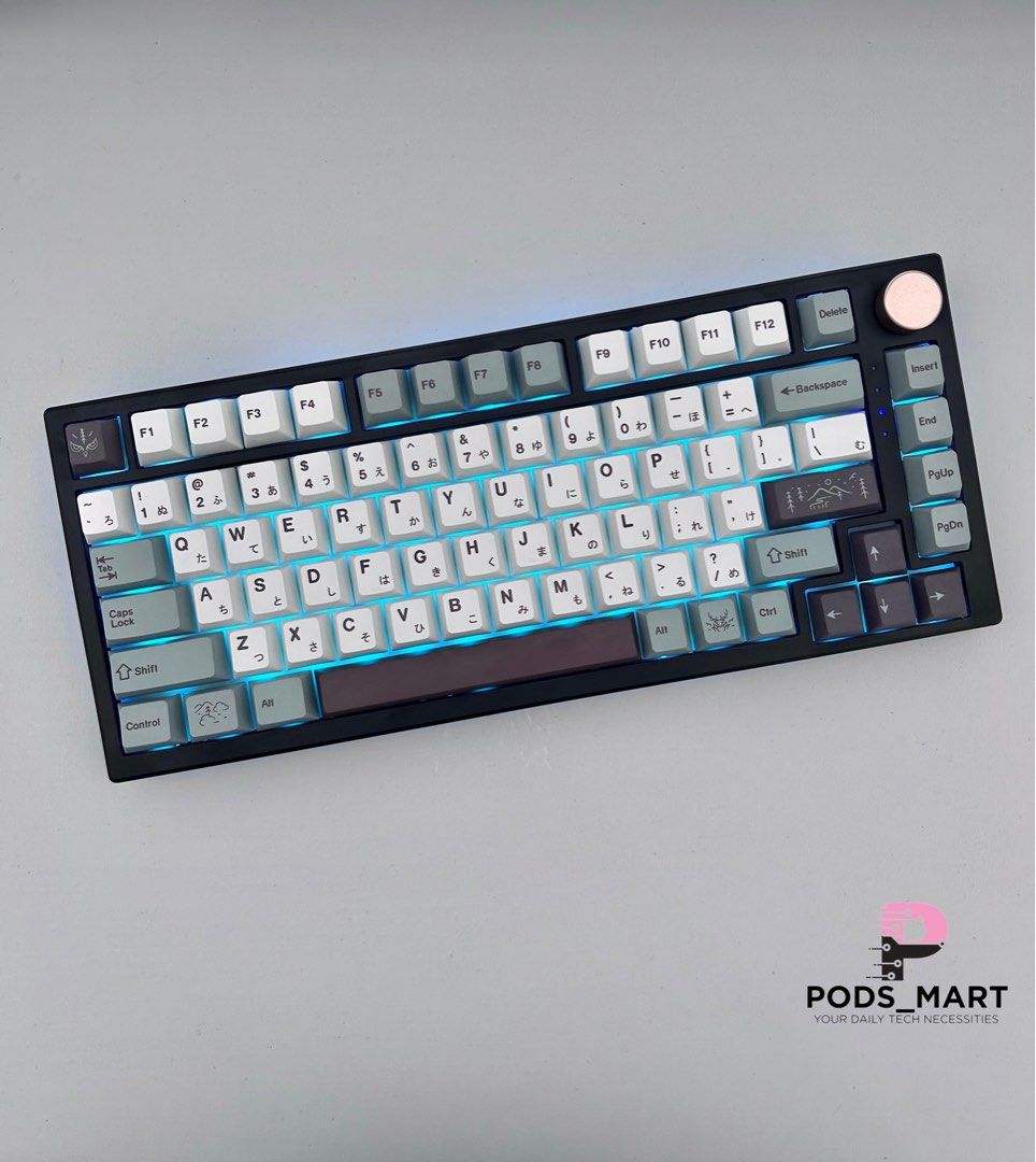 75% Custom Mechanical Keyboard (Fog Keycaps), Computers & Tech, Parts & Accessories, Computer ...