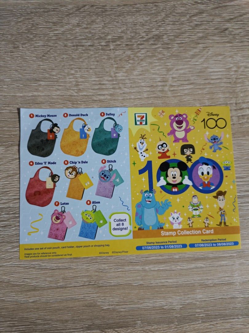 7 eleven disney 100 stickers, Hobbies & Toys, Memorabilia ...
