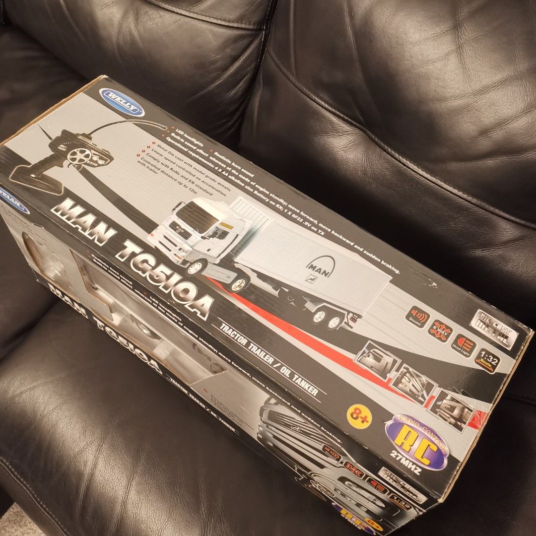 遙控貨櫃車 welly man tg510a, 興趣及遊戲, 玩具 & 遊戲類 - Carousell