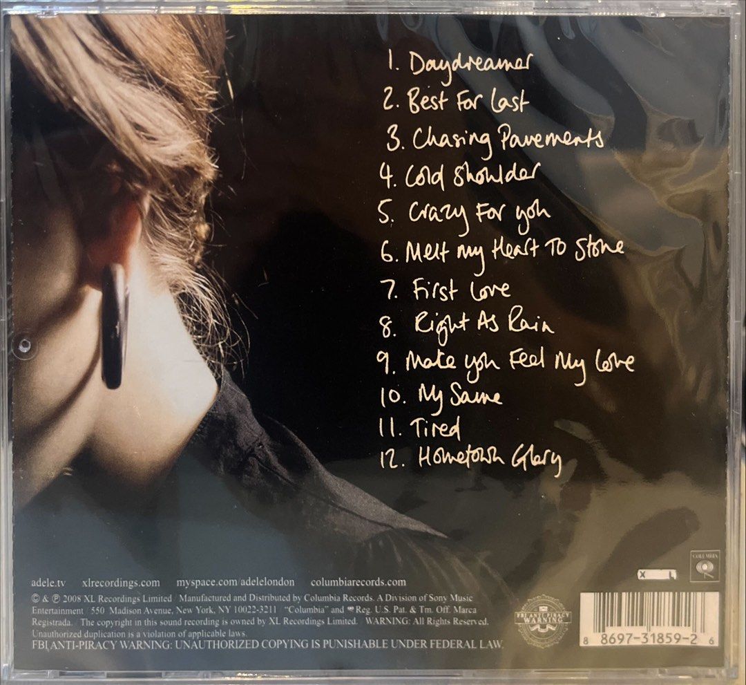 adele 19 back cover