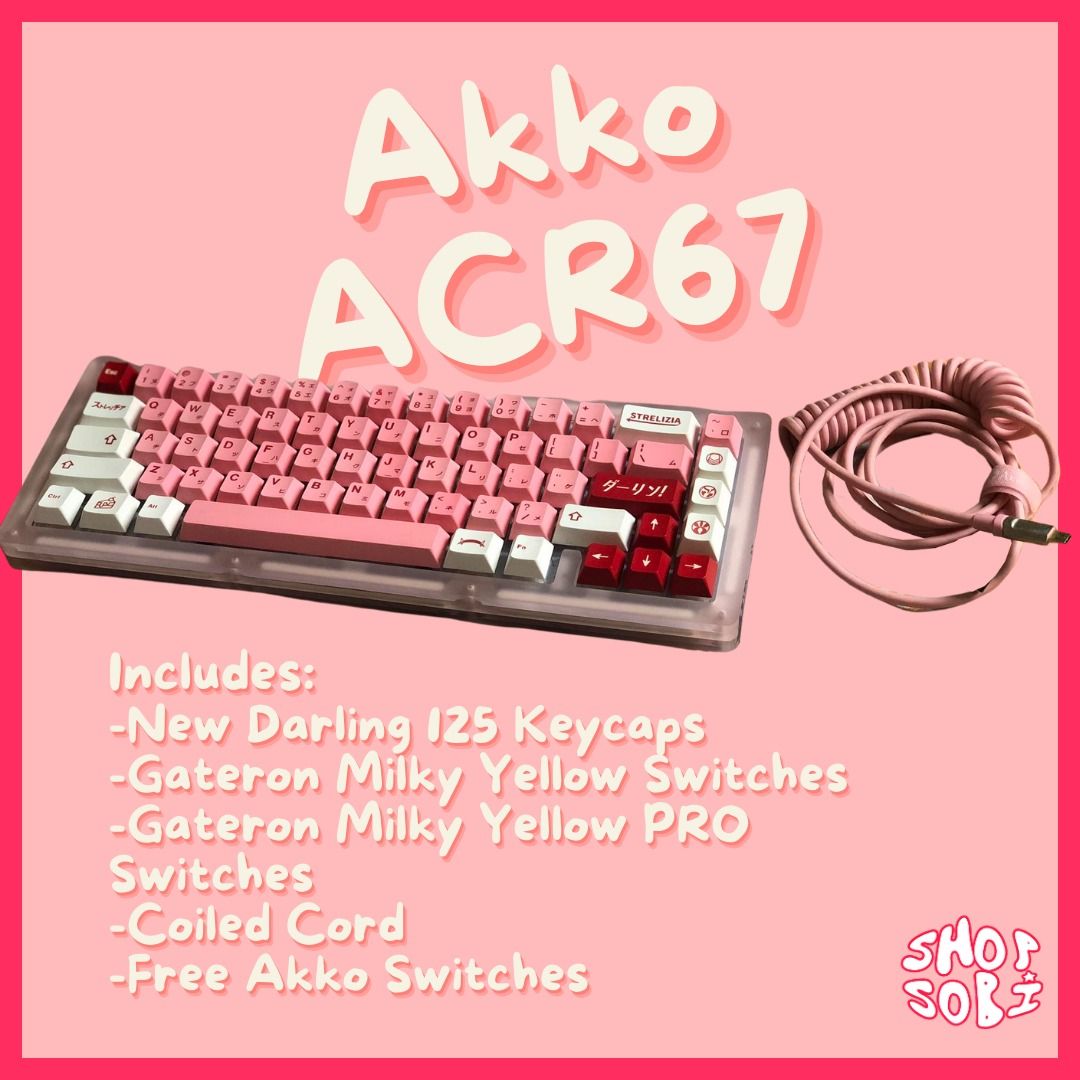 AKKO ACR67 (Pink), Computers & Tech, Parts & Accessories, Computer ... AKKO ACR67 (Pink), Computers & Tech, Parts & Accessories, Computer ...