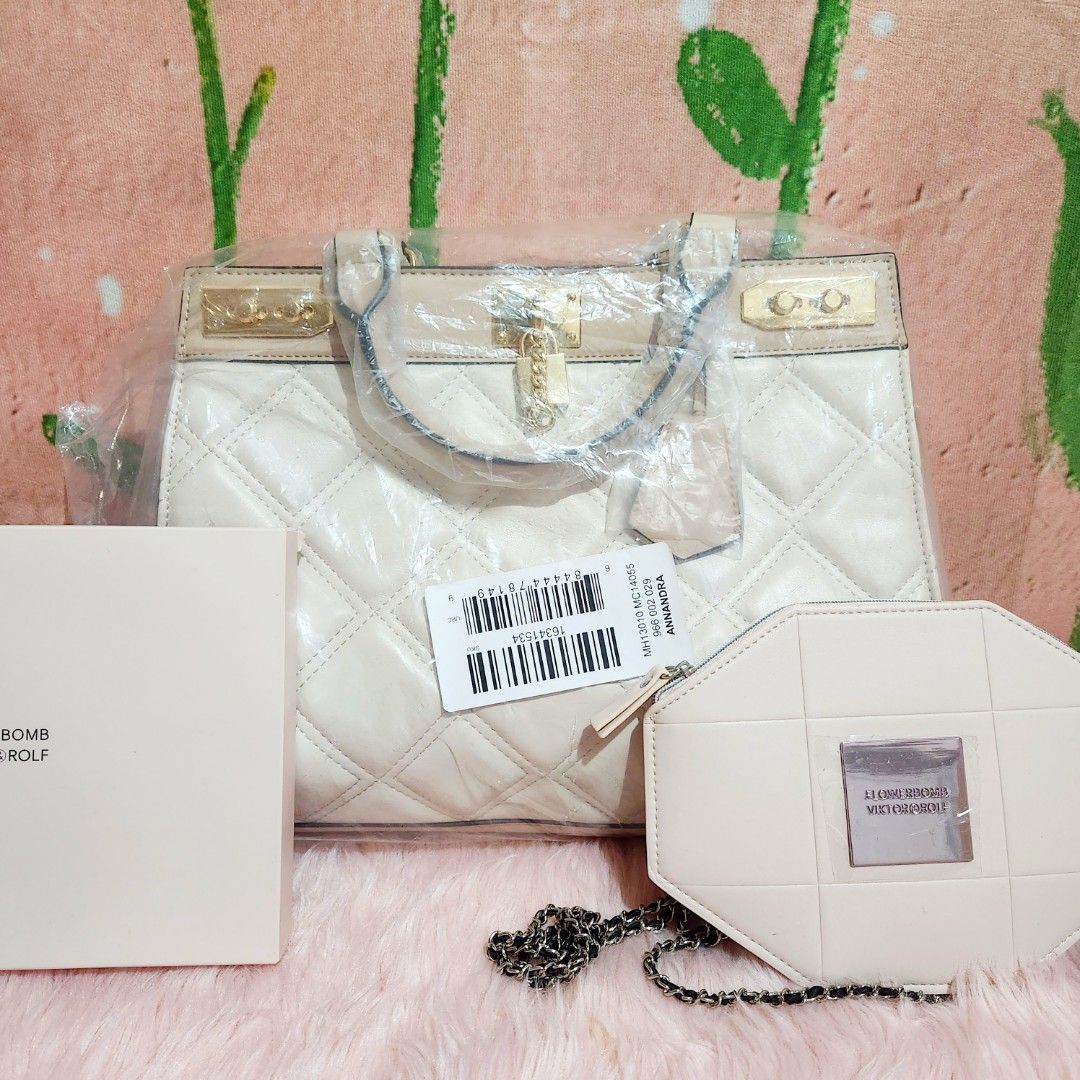 ALDO WHITE TOTE BAG (ORIGINAL) WITH FREEBIE, Women's Fashion, Bags ...