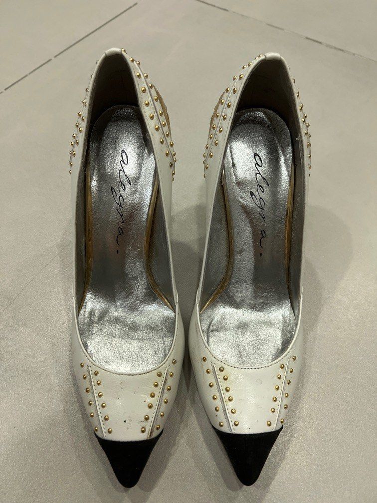 Alegra white heels, Women's Fashion, Footwear, Heels on Carousell