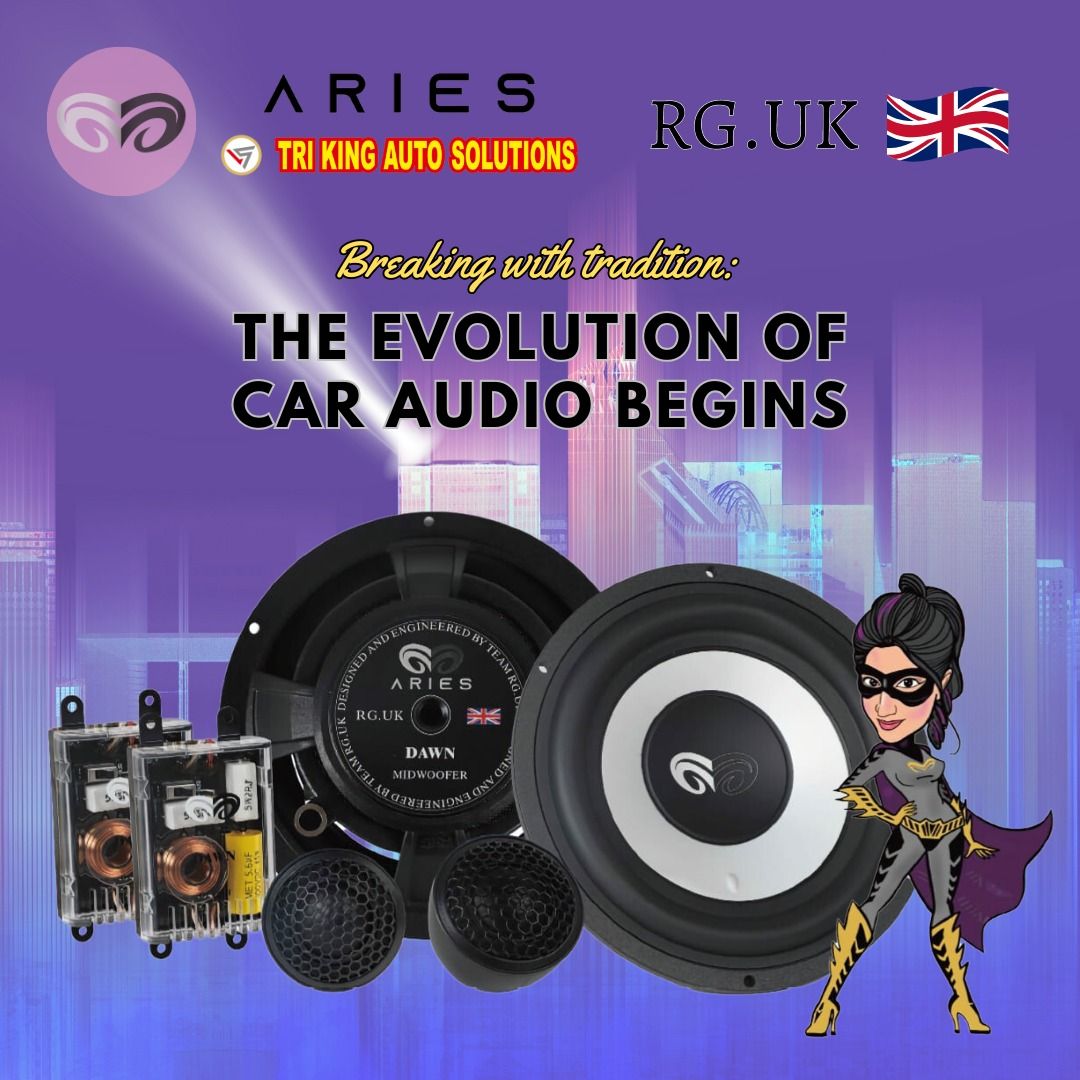 Aries Dawn 2 Way Component Loud Speaker Set | RG UK | Designed by Rishi Gurbani, Car Accessories ...