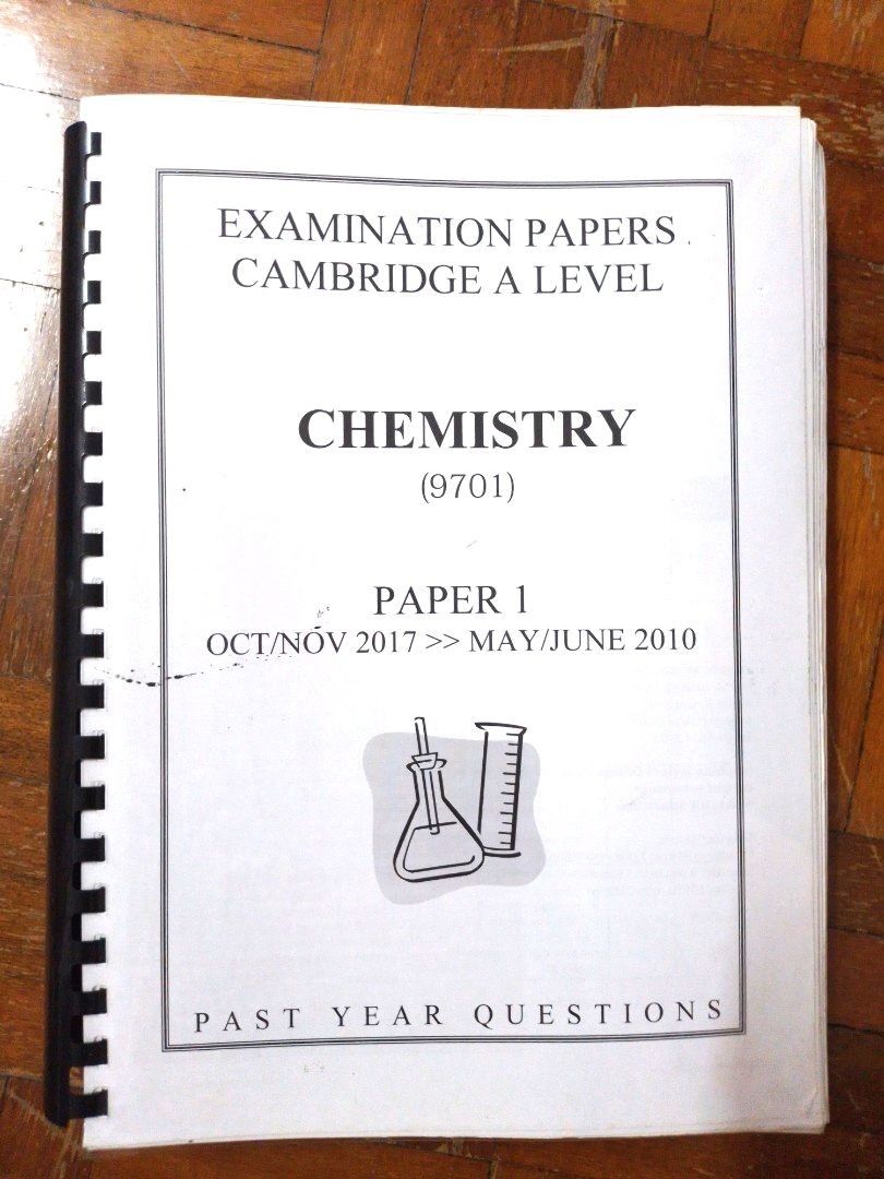 AS CHEMISTRY 9701 PAPER 1 PAST YEAR QUESTIONS a level, Hobbies & Toys ...