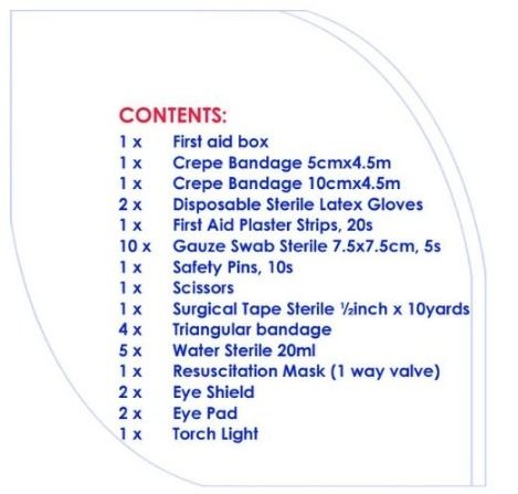 ASSURE First Aid Box Complete Large 25 Pax, Box A, Health & Nutrition ...