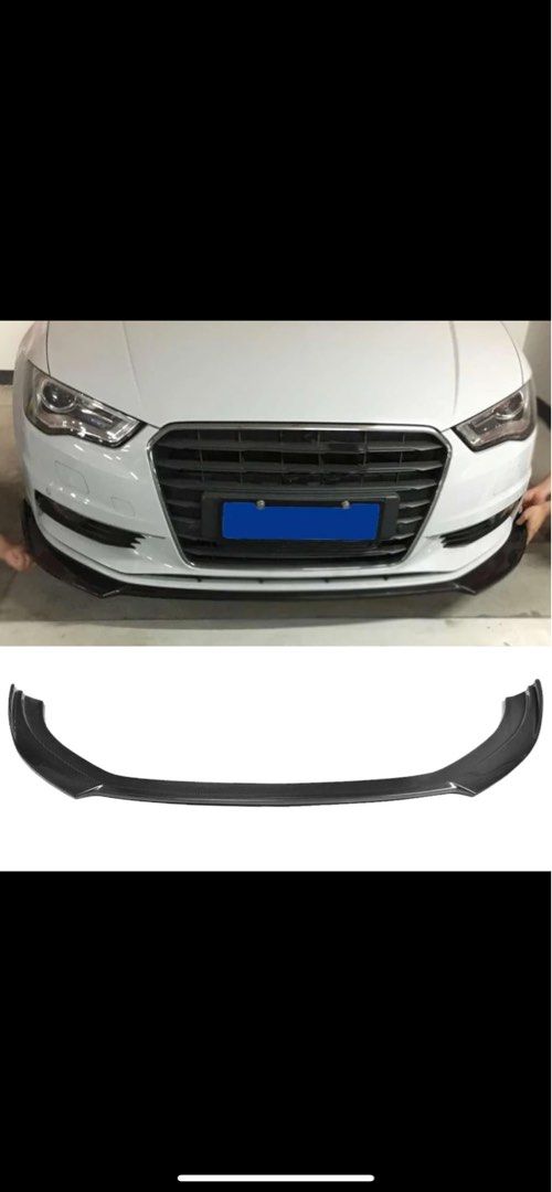 Audi A3 Sedan Pre-facelift standard bumper carbon fiber front spoiler ...