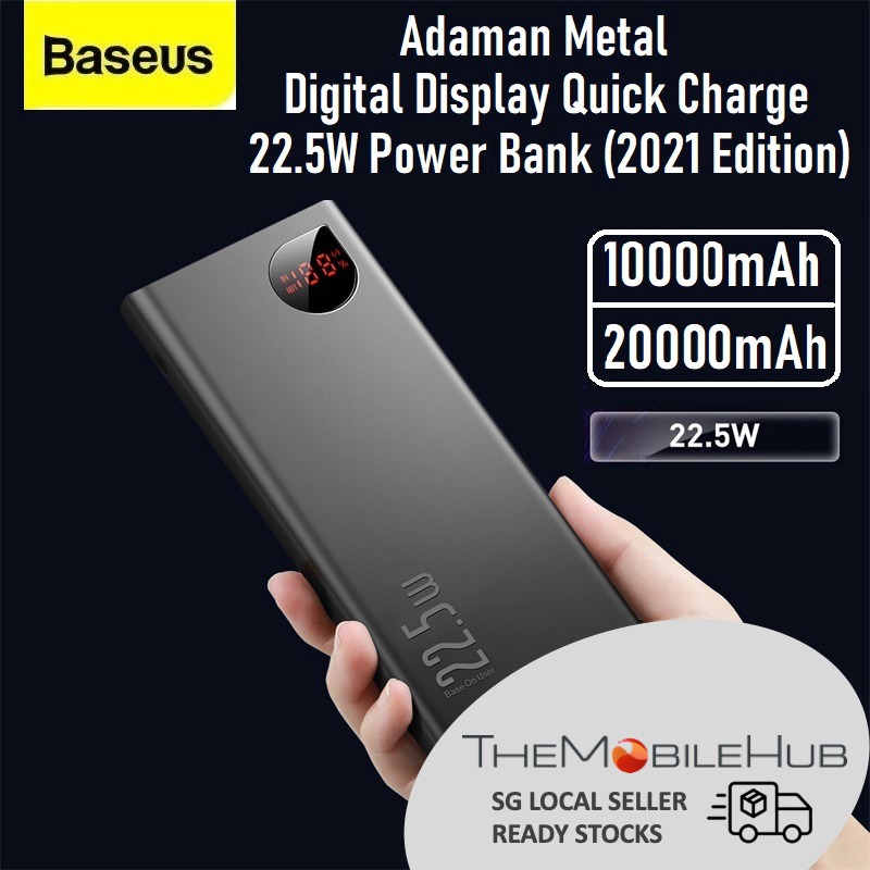 Baseus Adaman 22.5W Metal Digital Display 10000mAh 20000mAh 40000mAh ...