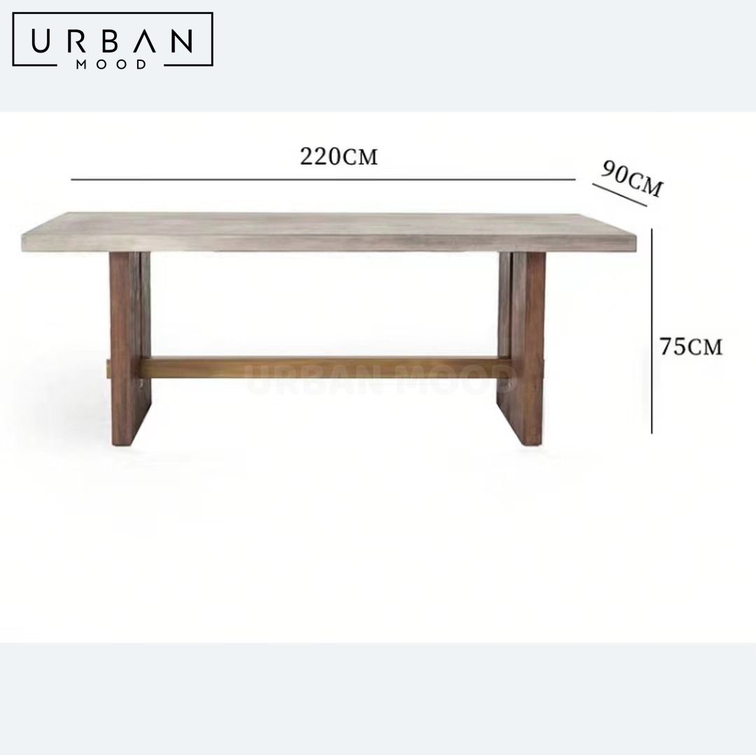 BLAZE Industrial Dining Table & Bench, Furniture & Home Living ...