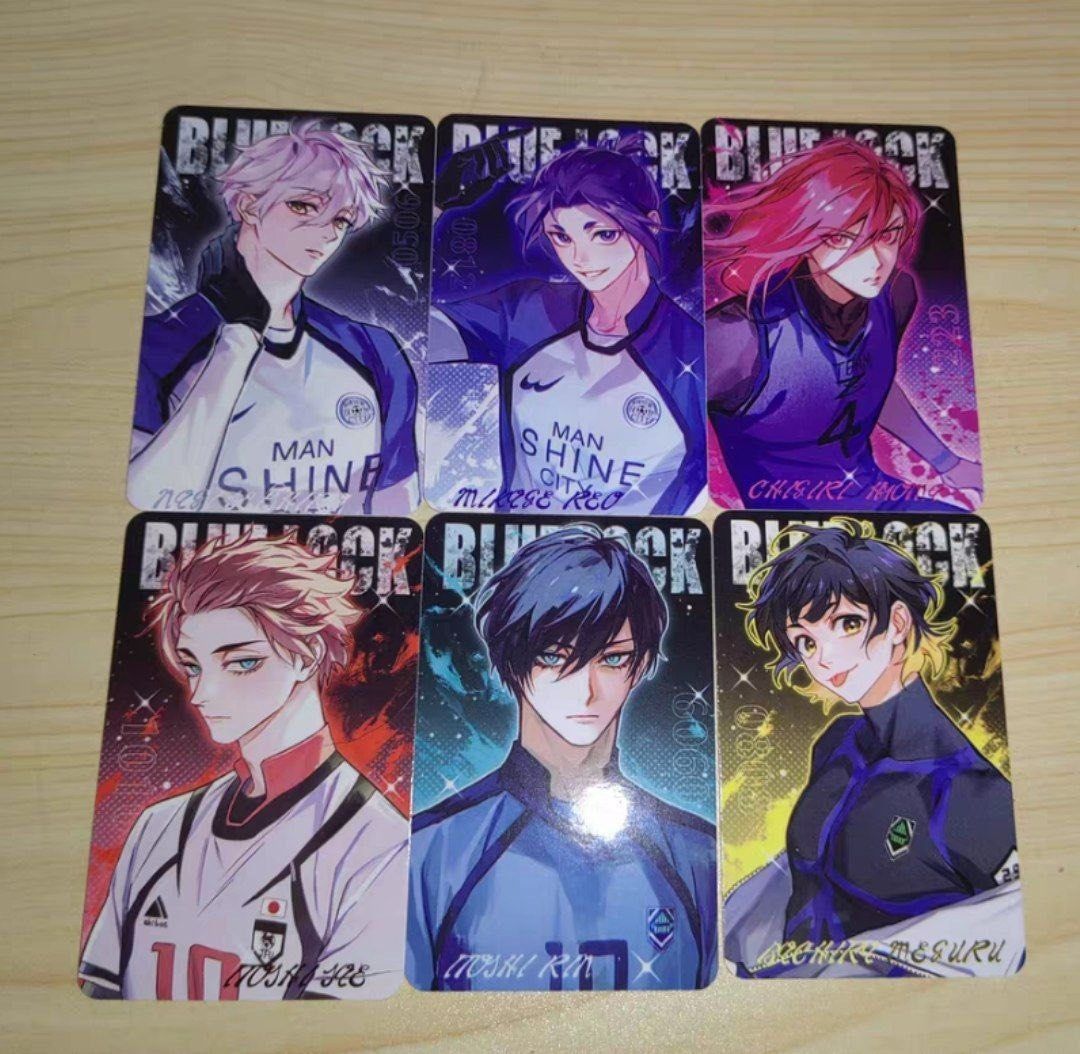 Blue Lock Shiny Holo Photo cards PC Rinsae standee , Uniform Photo card ...