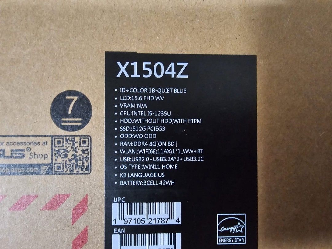 Brand New Sealed ASUS Vivobook 15 (X1504Z) laptop 8gb 512gb wifi6E ...