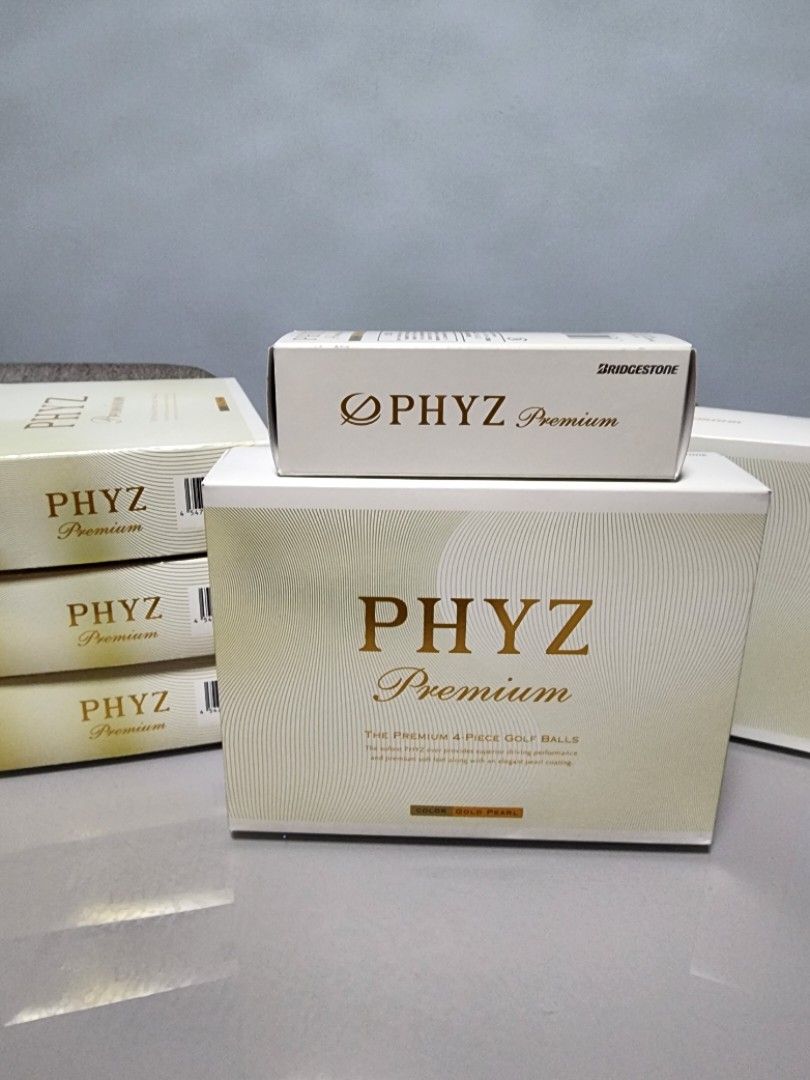 Bridgestone PHYZ Premium Golf Balls, 1 Dozen (Pack of 12balls), Gold Pearl PMGX, Sports ...
