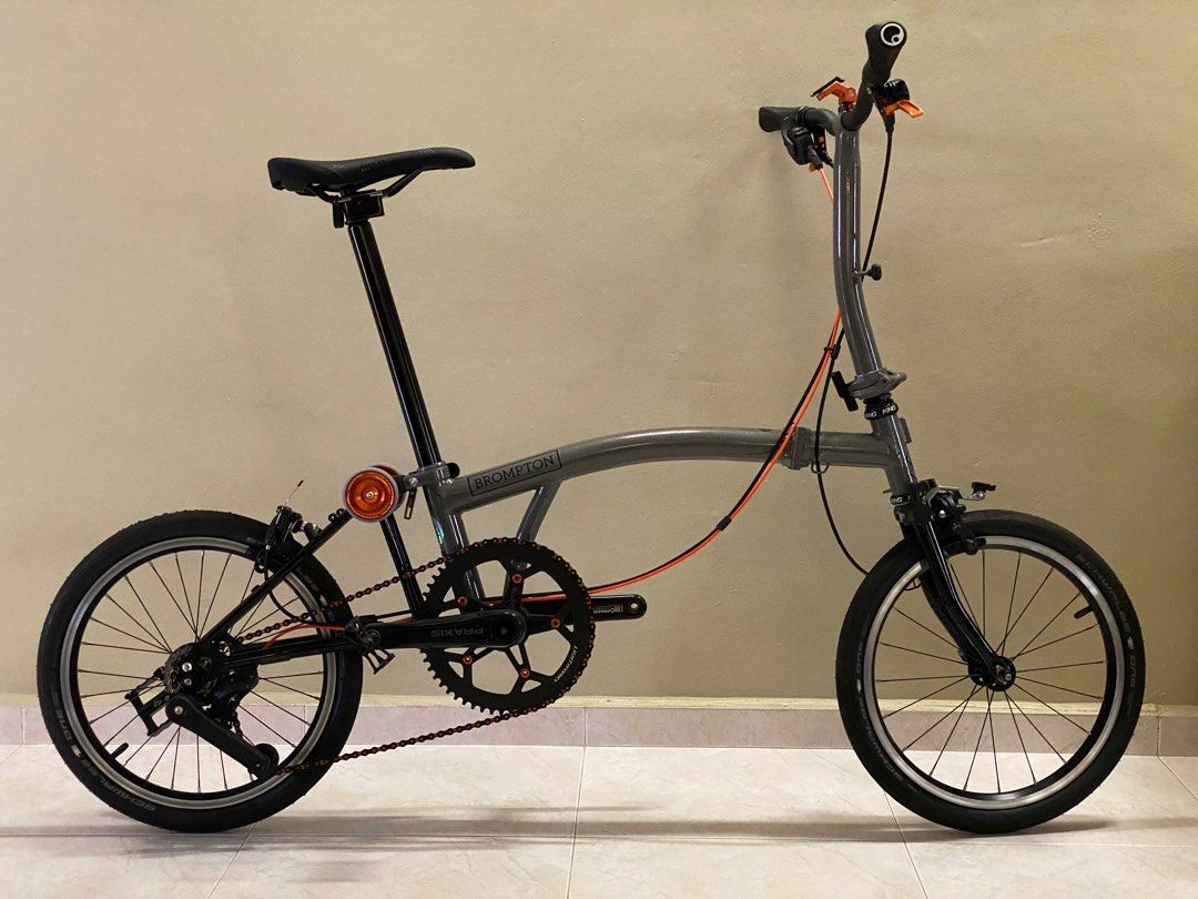 Brompton P line storm grey 4 speed, Sports Equipment, Bicycles & Parts ...