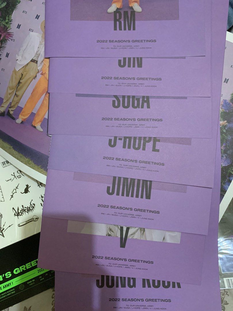 BTS OT7 posters & notebook planner (SG2022 w/ freebies) on Carousell