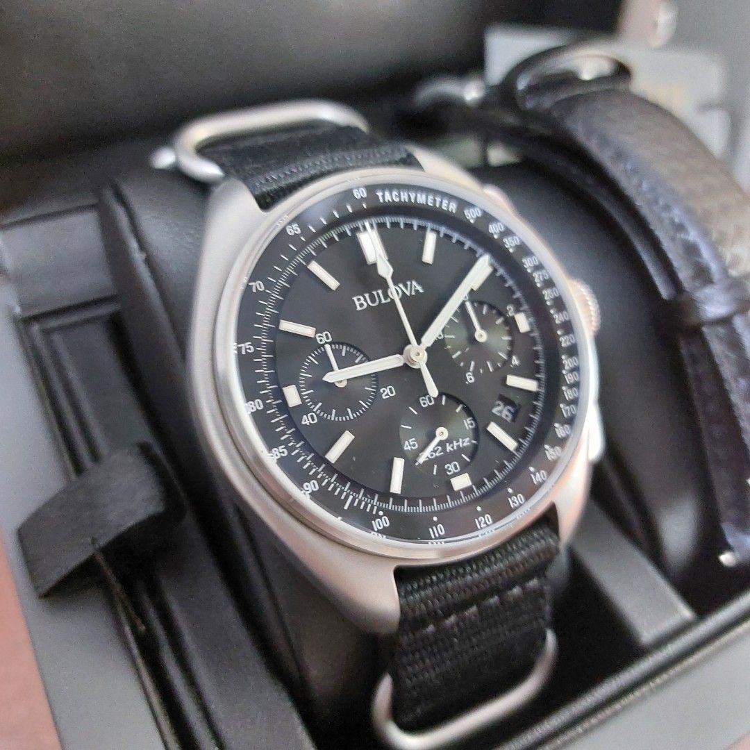 Bulova Special Edition Moon Apollo Lunar Pilot Chronograph Black on ...
