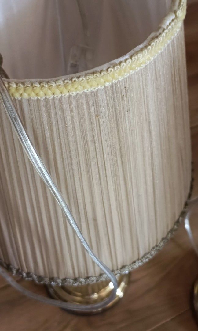 Bundle! Lamps with with gold sheer lampshade, Furniture & Home Living ...