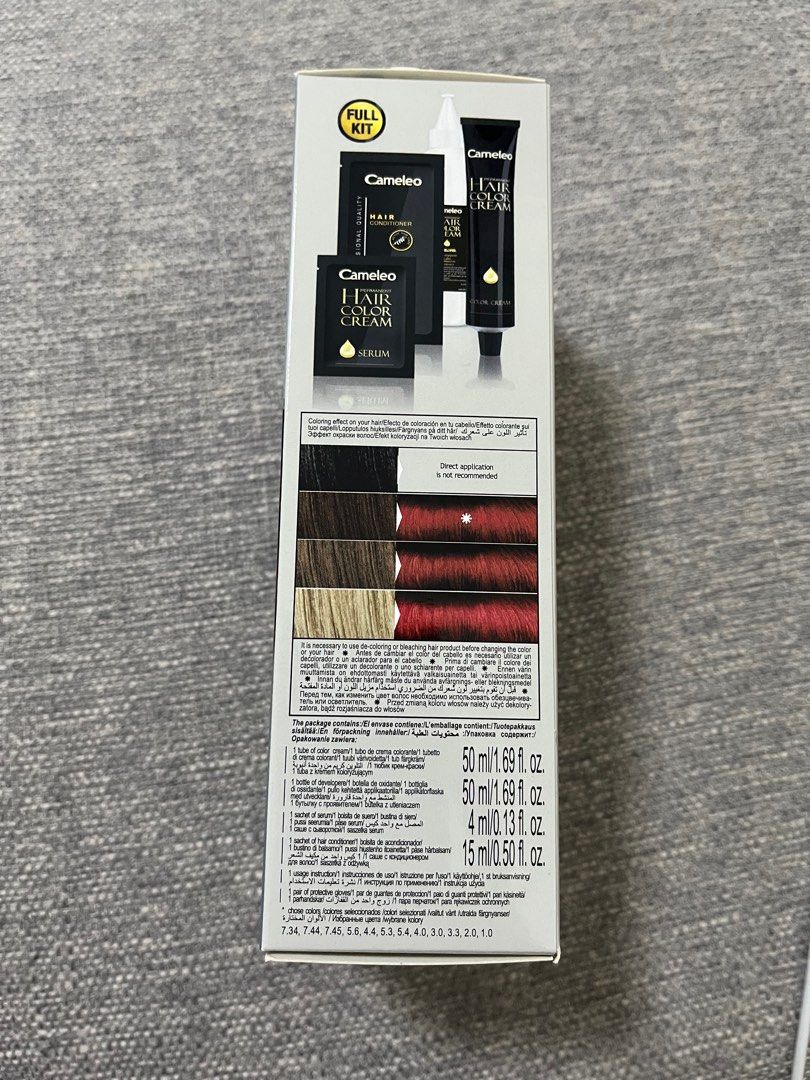 Cameleo Perm Hair Color Cream 7.45 Intensive Red, Beauty & Personal ...