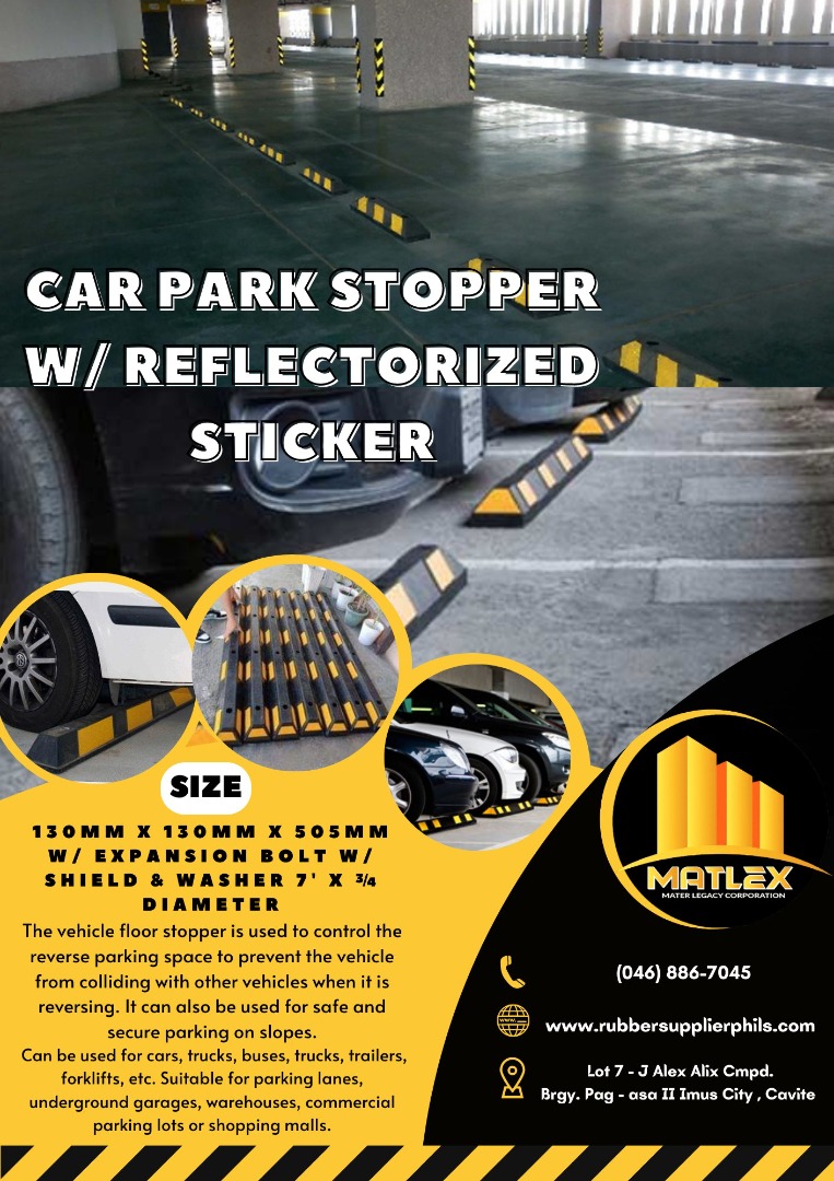 CARPARK STOPPER W/ REFLECTORIZED STICKER on Carousell