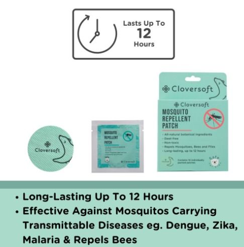 Cloversoft Mosquito and Garden Insects Repellent Patch - All Natural ...