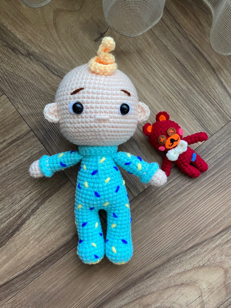 Cocomelon Crochet Doll - JJ and His Doll, Babies & Kids, Infant ...