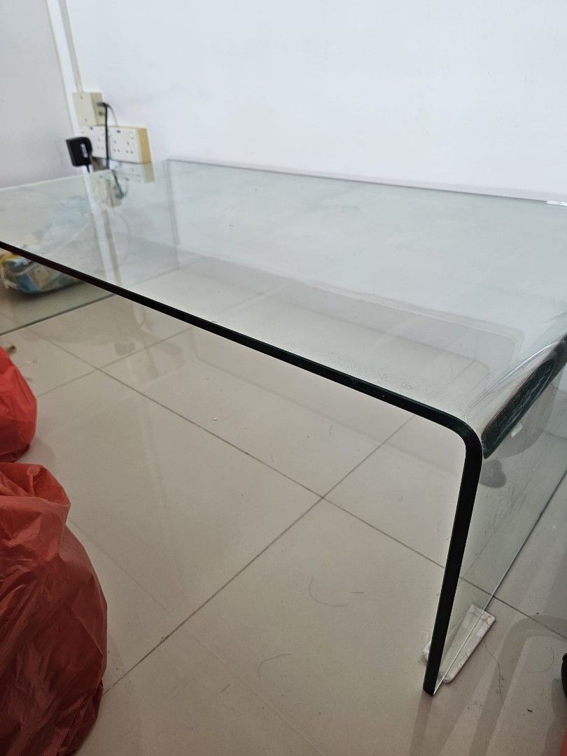 coffee table. Full glass, Furniture & Home Living, Furniture, Other ...