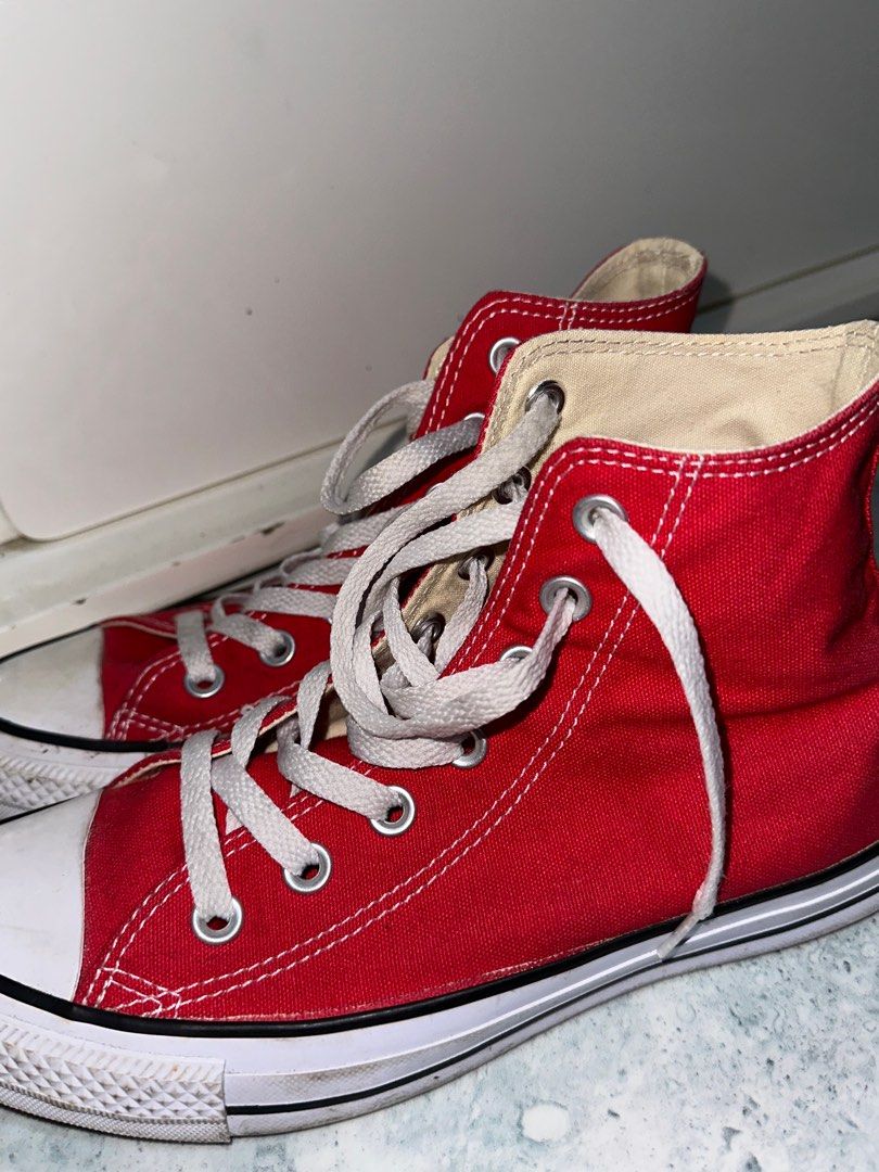 Converse All Star Red, Men's Fashion, Footwear, Sneakers on Carousell