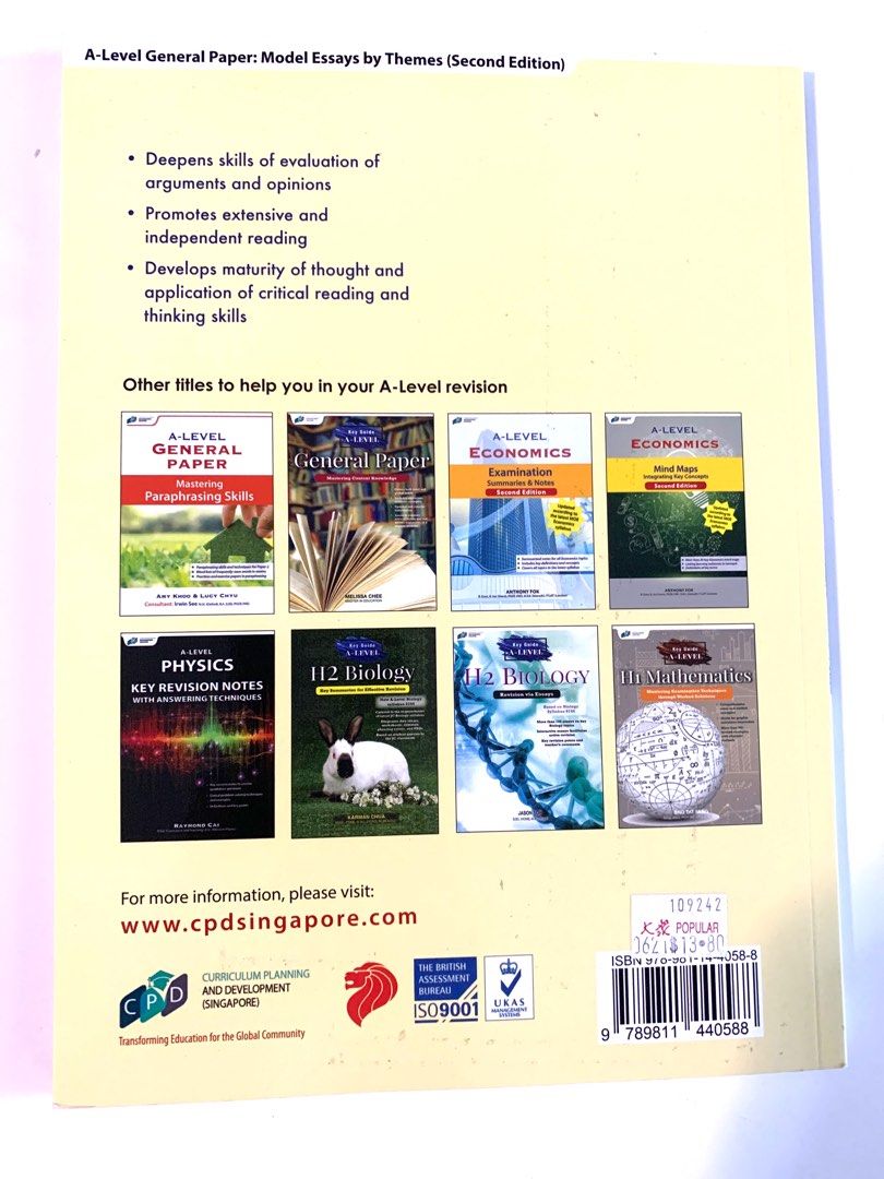 CPD A Level General Paper: model essay by themes, Hobbies & Toys, Books ...