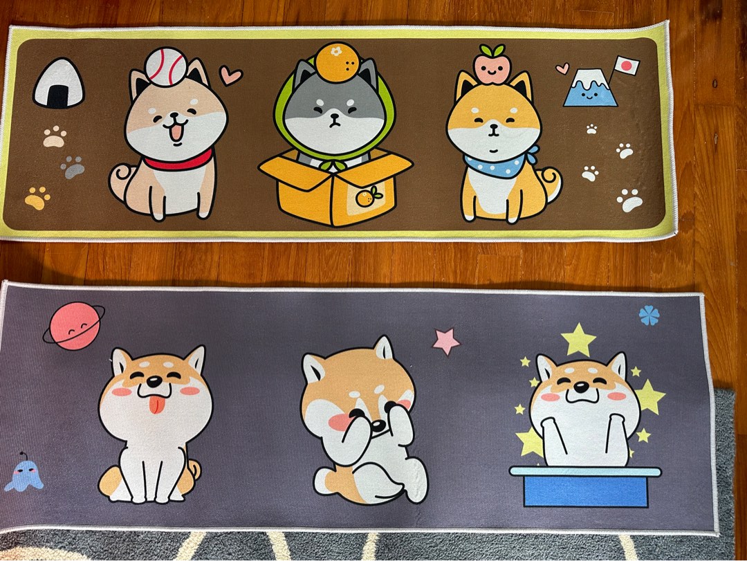 Cute Corgi Long Mat, Furniture & Home Living, Home Decor, Carpets, Mats ...