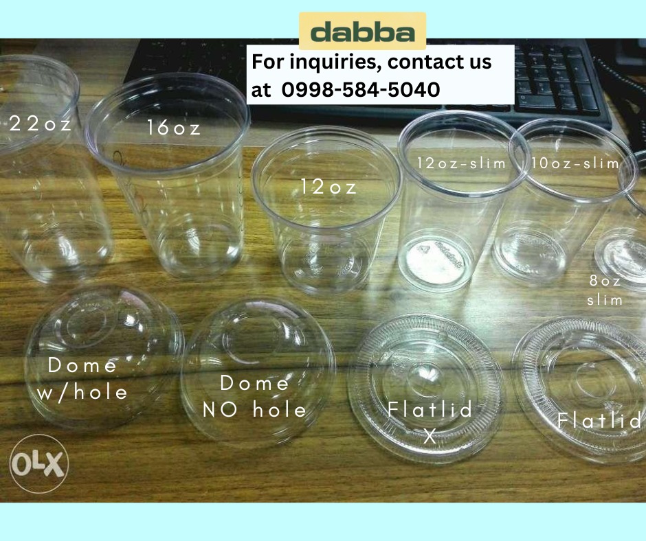 DABBA Cup Plastic cup Printed Cup PET Cup flat lid dome lid strawless ...