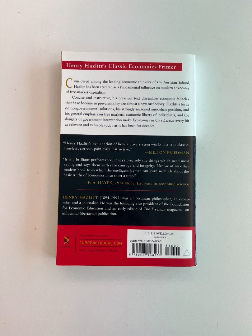 Economics in One Lesson: The Shortest and Surest Way to Understand ...