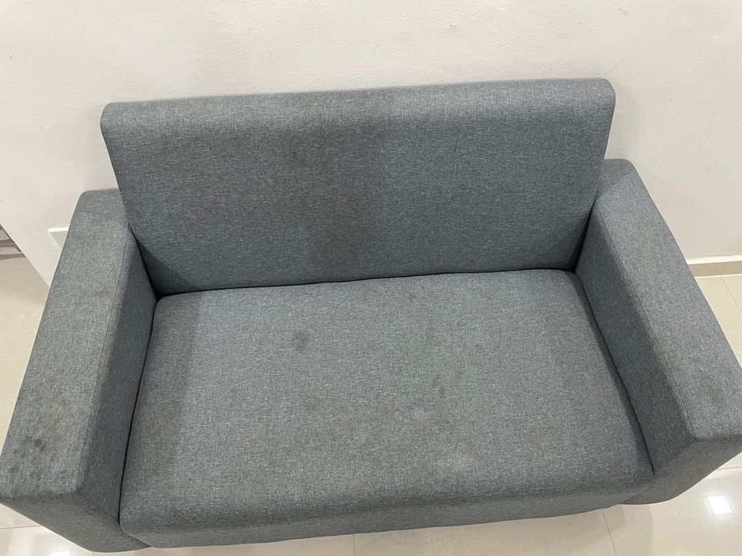 Ethna 2 Seater Fabric Sofa Grey, Furniture & Home Living, Furniture ...