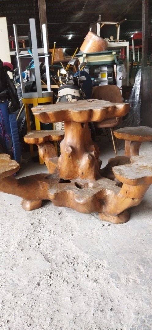 (F20073611) Raja Root Bar and table set | Set Bar dan Meja Raja Root, Furniture & Home Living ...