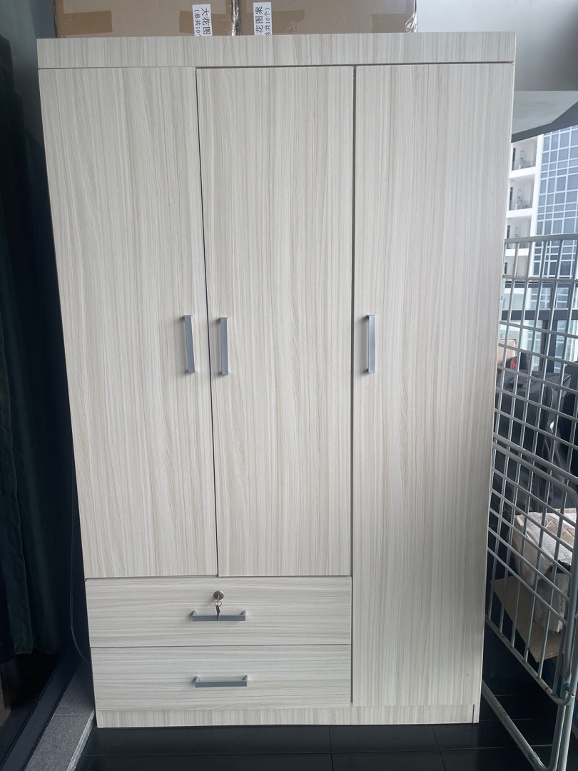 Forty two 3 Door Wardrobe wash white, Furniture & Home Living ...