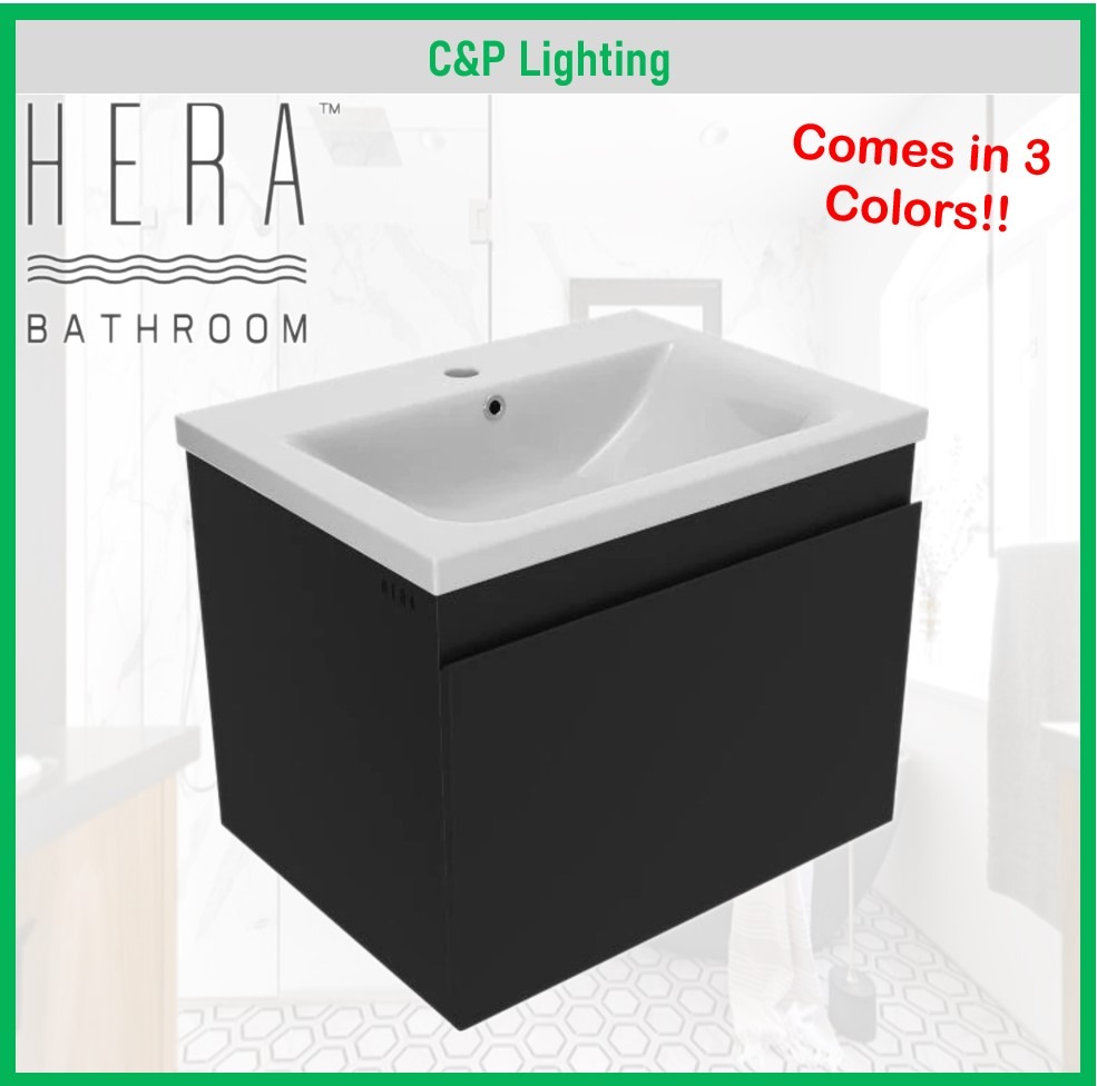 [Free Delivery] Hera 60cm / 80cm Hebe Series PVC Basin Cabinet w ...