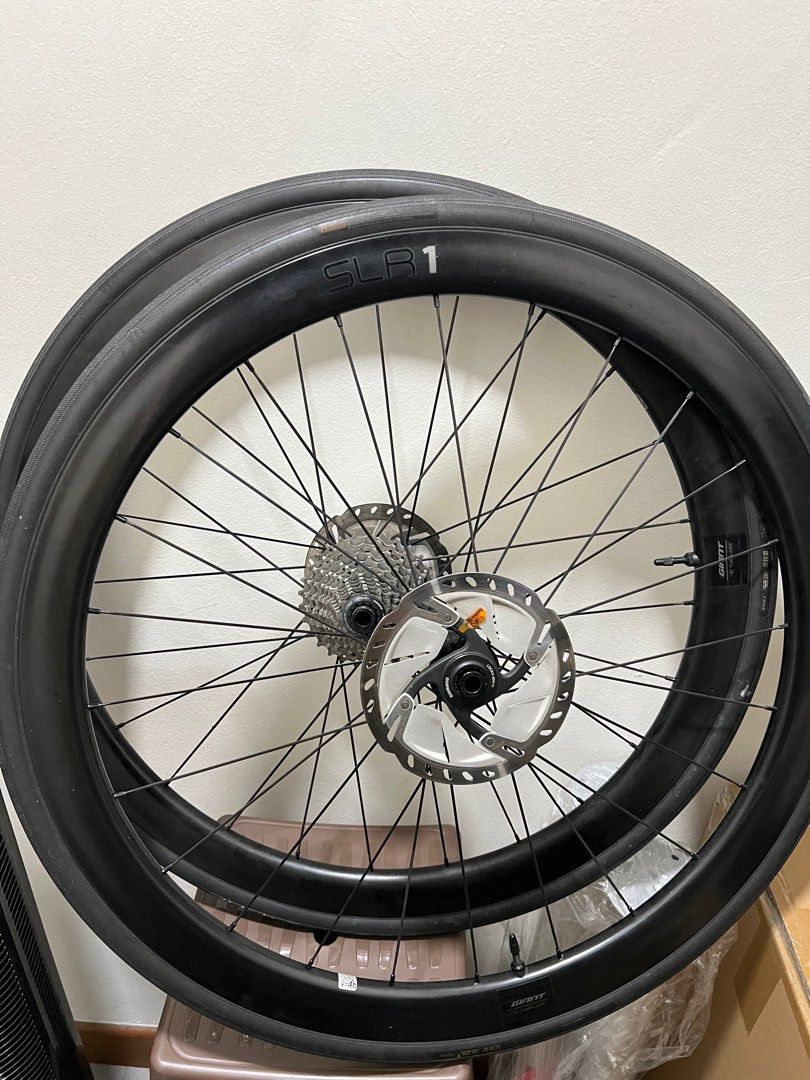 Giant SLR 1 Wheelset Tubeless DB Thru axle Centerlock 42mm Carbon 1.4 ...