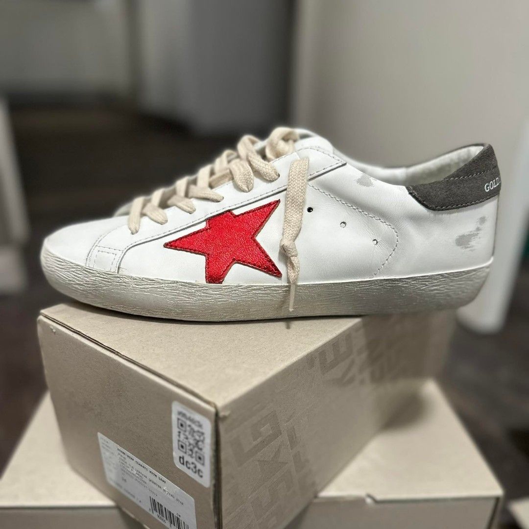 Golden Goose Superstar Red 100%orig, Men's Fashion, Footwear, Sneakers ...