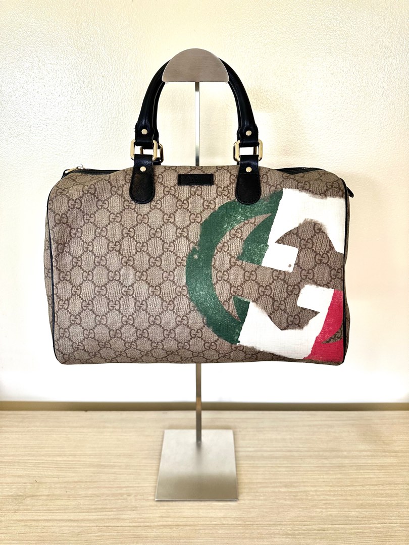 Gucci GG Supreme Italian Flag Boston Bag, Luxury, Bags & Wallets on ...