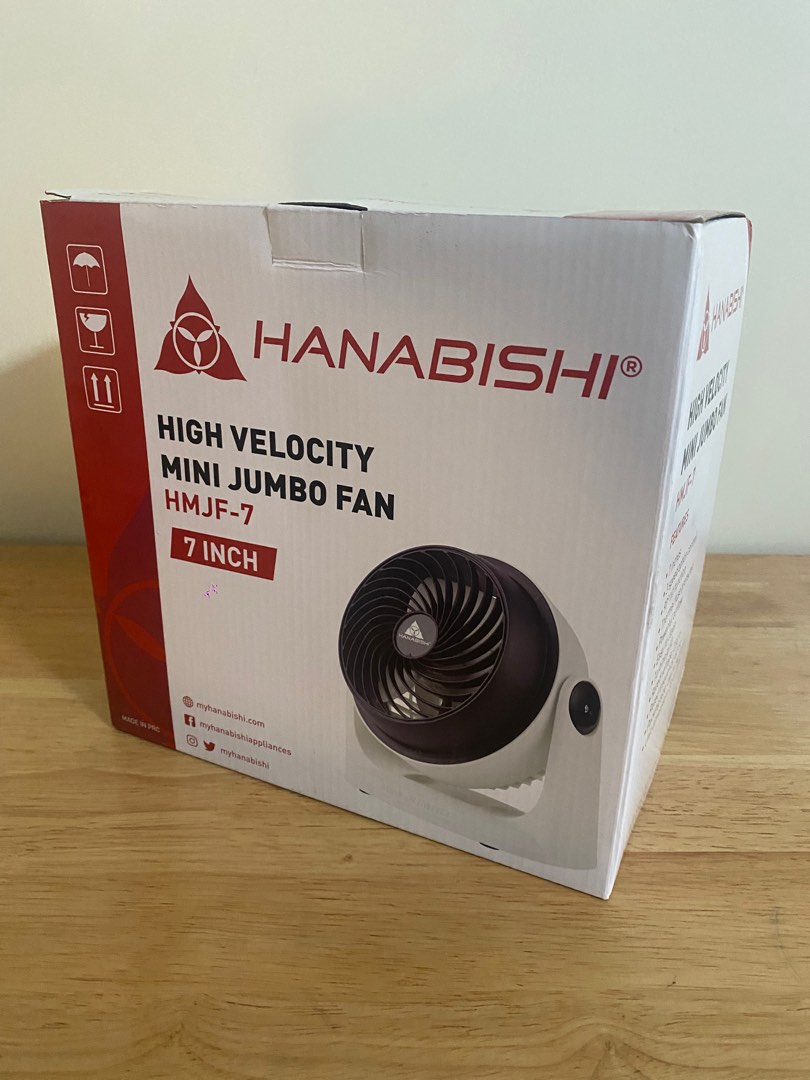 Hanabishi hig velocity mini jumbo fan, Furniture & Home Living ...