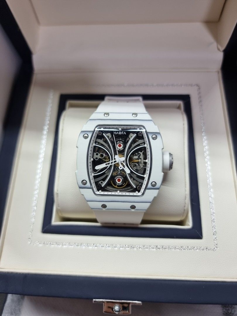Haofa Skeleton Automatic Watch NTPT Carbon Fibre Bezel 80 Hour Power ...