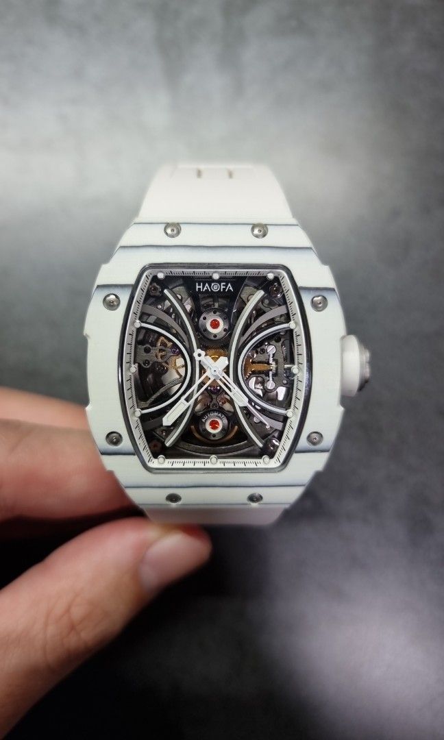 Haofa Skeleton Automatic Watch NTPT Carbon Fibre Bezel 80 Hour Power ...