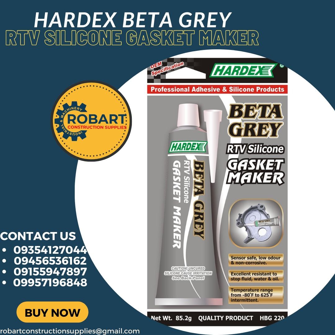 HARDEX BETA GREY RTV SILICONE GASKET MAKER, Commercial & Industrial ...