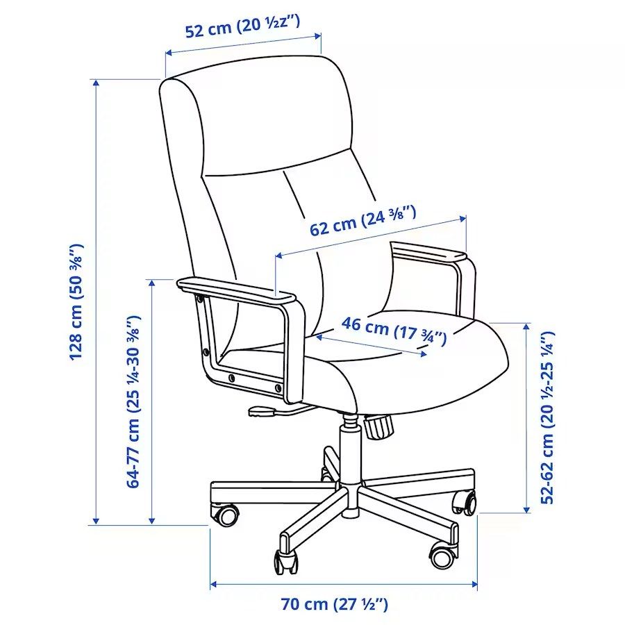 IKEA - Millberget Swivel Chair (White), Furniture & Home Living ...